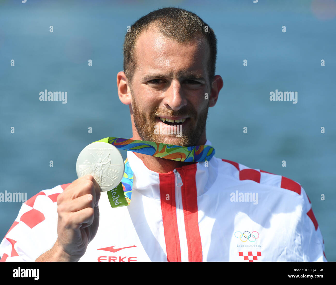 Rio de Janeiro, Brazil. 13th Aug, 2016. Damir Martin of Croatia poses ...