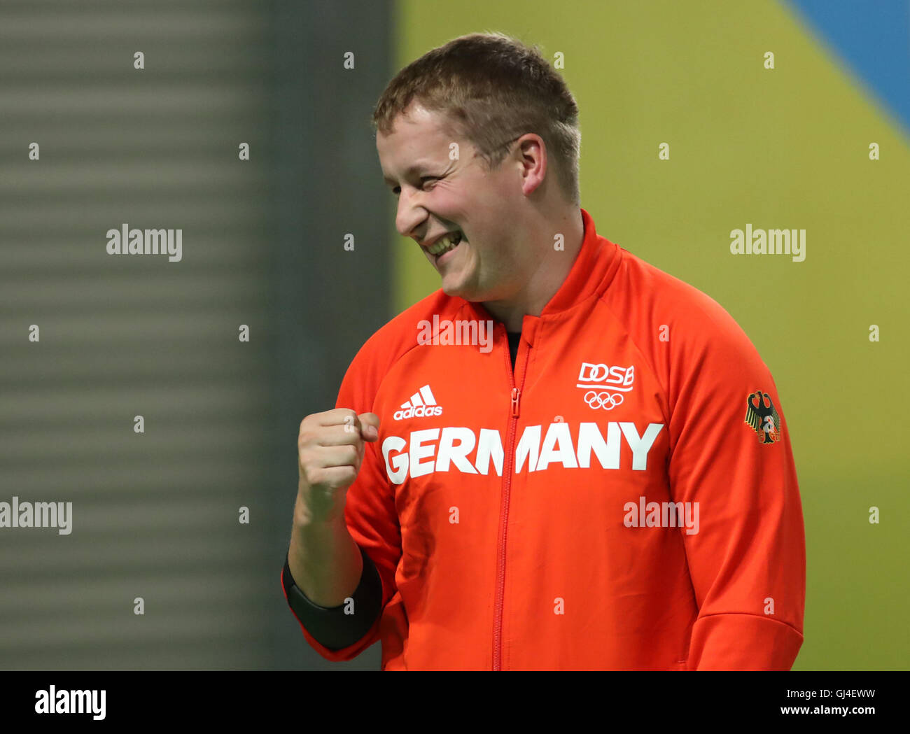 Rio de Janeiro, Brazil. 13th Aug, 2016. Gold medalist Christian Reitz ...
