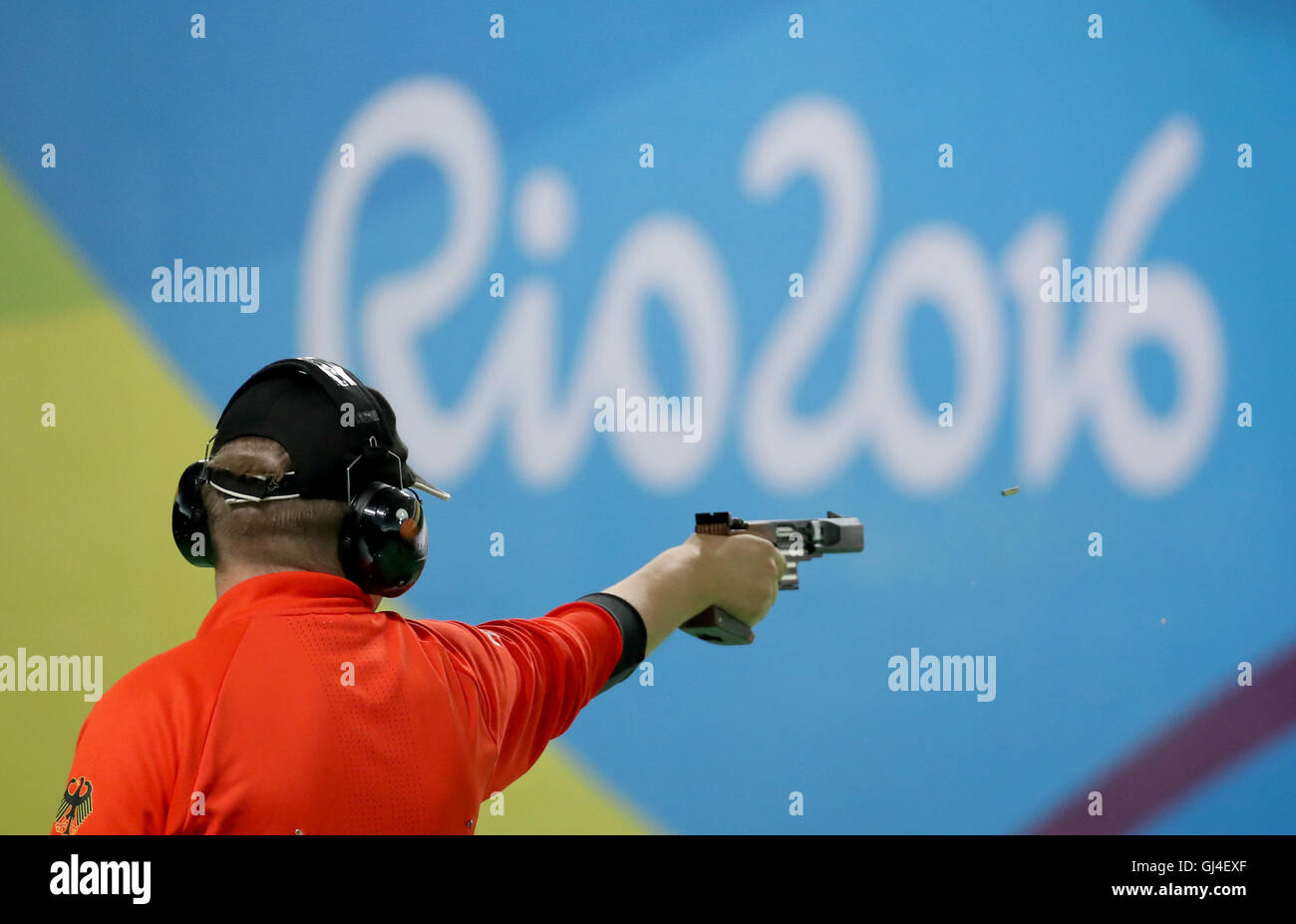 Rio de Janeiro, Brazil. 13th Aug, 2016. Gold medalist Christian Reitz ...