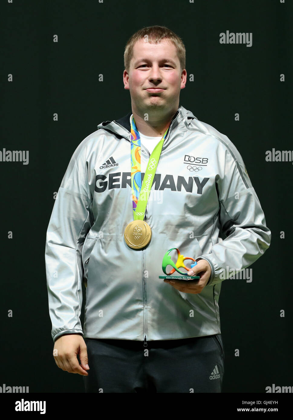 Rio de Janeiro, Brazil. 13th Aug, 2016. Gold medalist Christian Reitz ...
