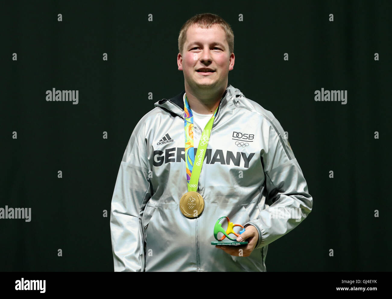 Rio de Janeiro, Brazil. 13th Aug, 2016. Gold medalist Christian Reitz ...