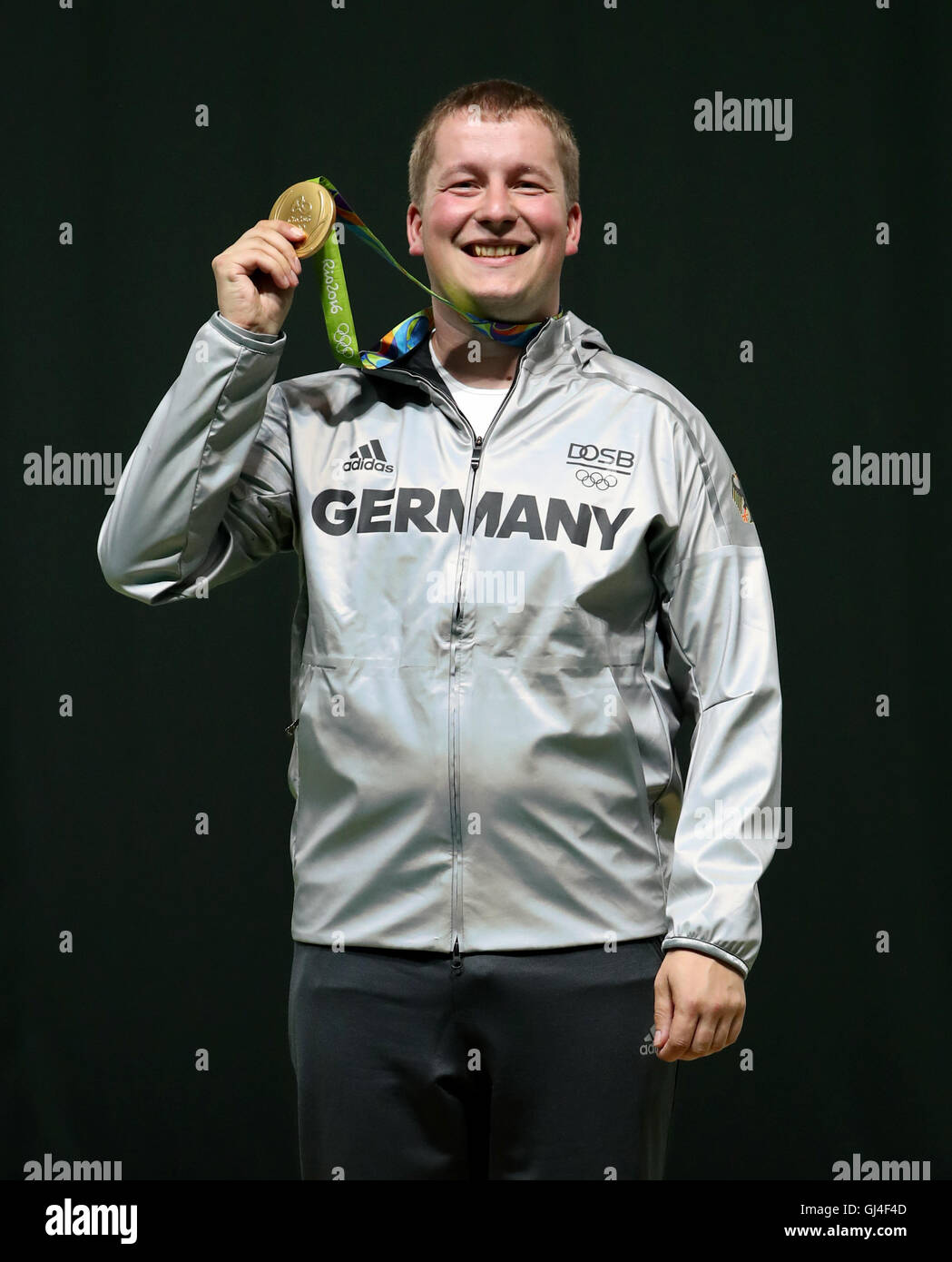 Rio de Janeiro, Brazil. 13th Aug, 2016. Gold medalist Christian Reitz ...