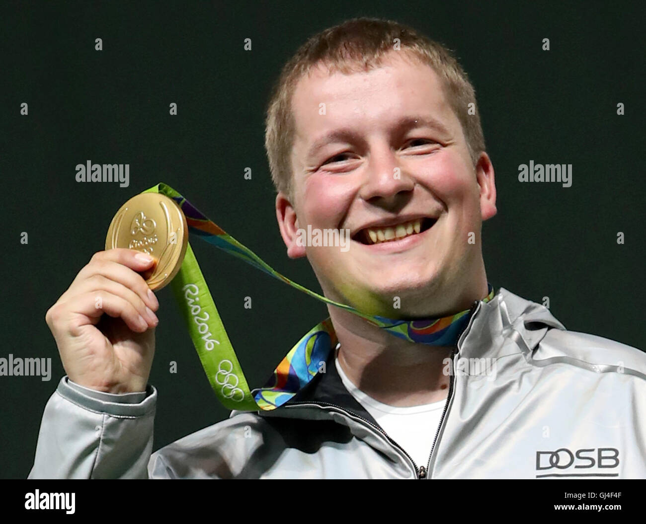 Rio de Janeiro, Brazil. 13th Aug, 2016. Gold medalist Christian Reitz ...