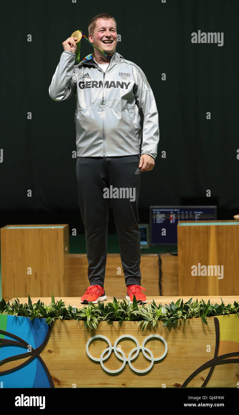 Rio de Janeiro, Brazil. 13th Aug, 2016. Gold medalist Christian Reitz ...