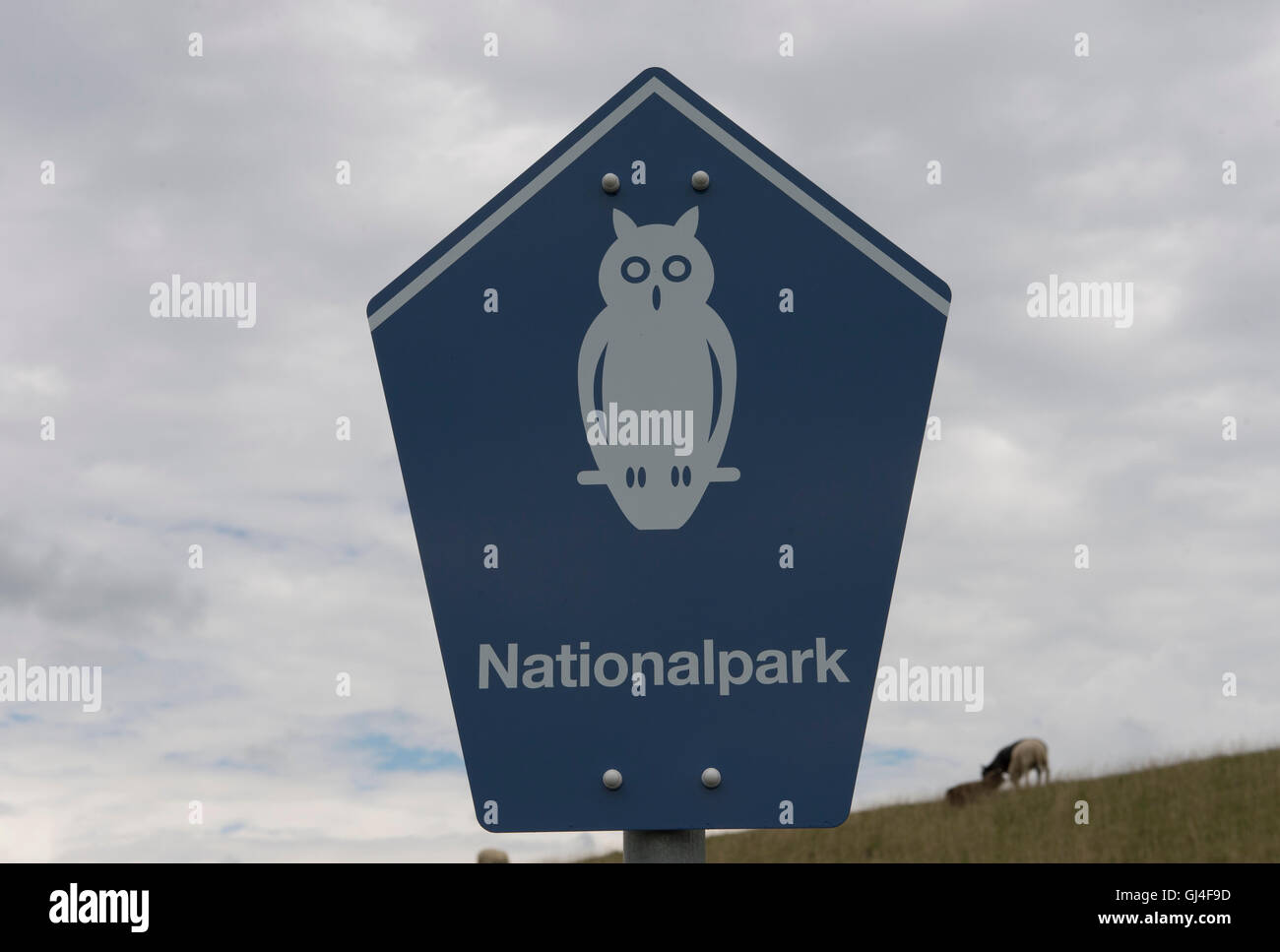 Pellworm Island, Germany. 2nd Aug, 2016. 'Nationalpark' is written on a ...