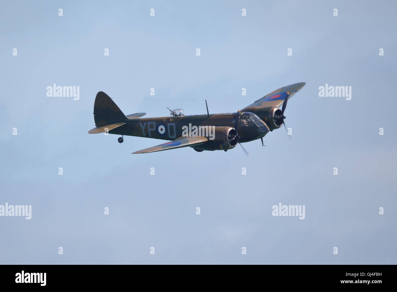 Eastbourne, UK. 13 Aug, 2016. The only surviving airworthy Bristol Blenheim bomber Credit: Uwe ...