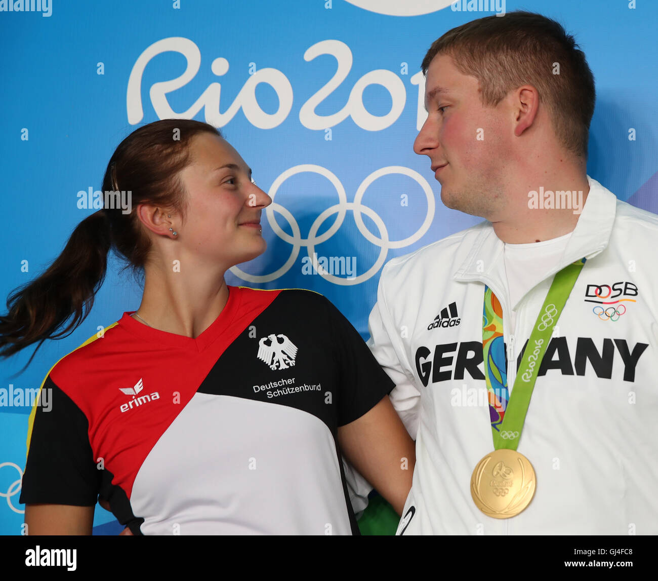 Rio de Janeiro, Brazil. 13th Aug, 2016. Gold medalist Christian Reitz ...