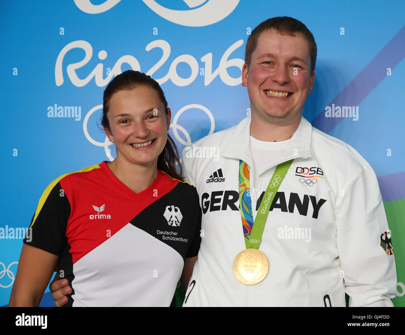 Rio de Janeiro, Brazil. 13th Aug, 2016. Gold medalist Christian Reitz ...
