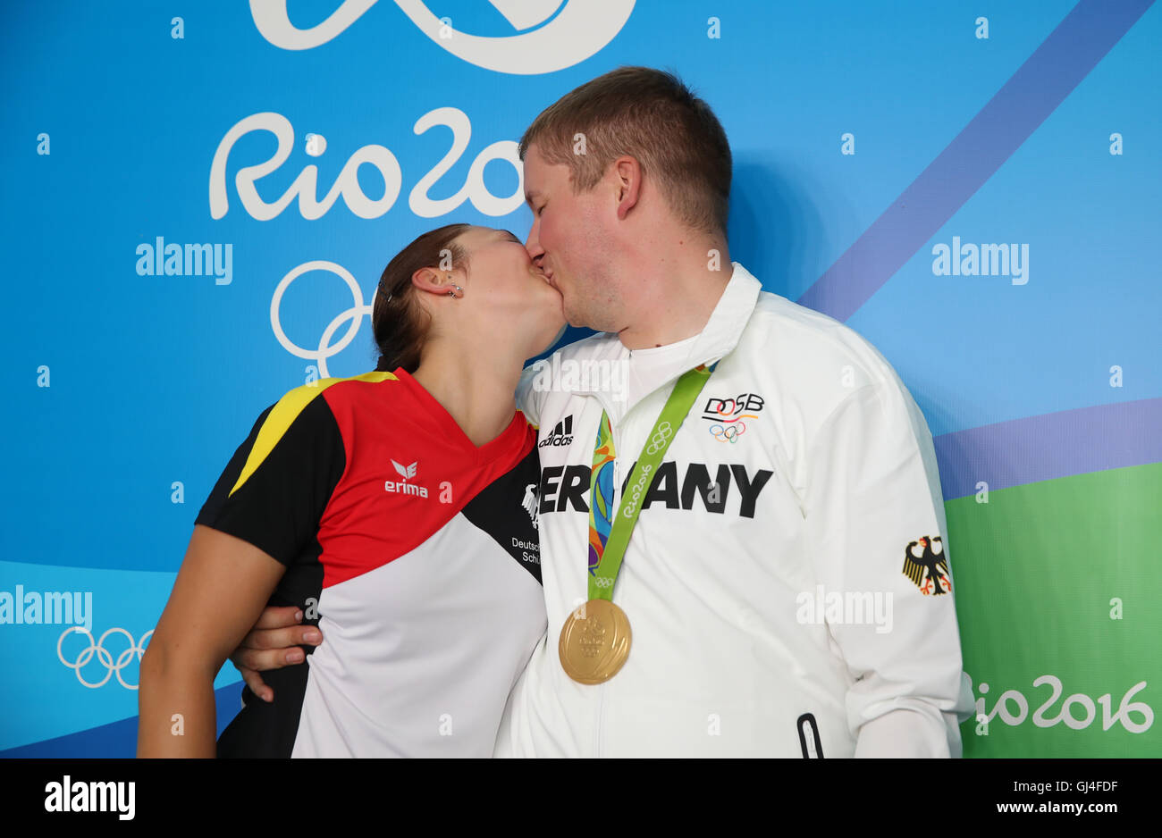 Rio de Janeiro, Brazil. 13th Aug, 2016. Gold medalist Christian Reitz ...