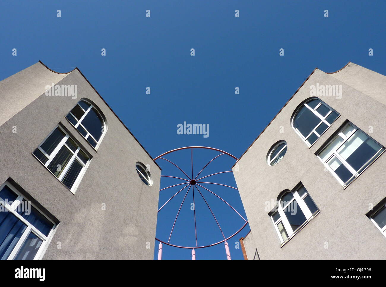 Two buildings face to face Stock Photo - Alamy