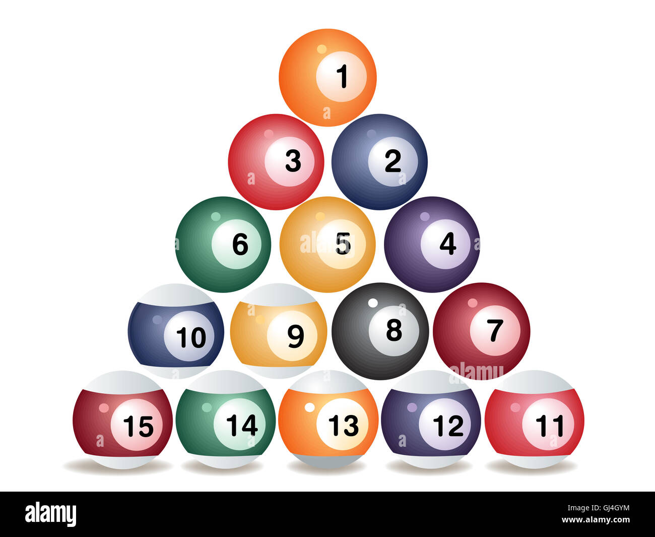 Pool game balls Stock Photo - Alamy