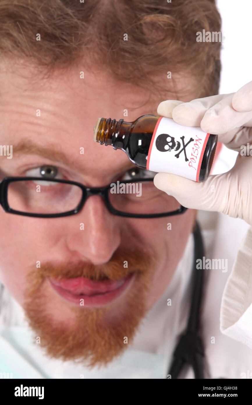 doctor with poison bottle Stock Photo - Alamy