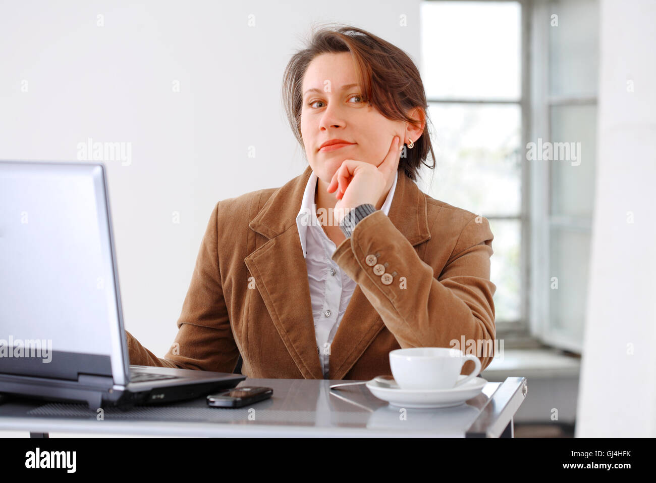 Business woman at work Stock Photo - Alamy