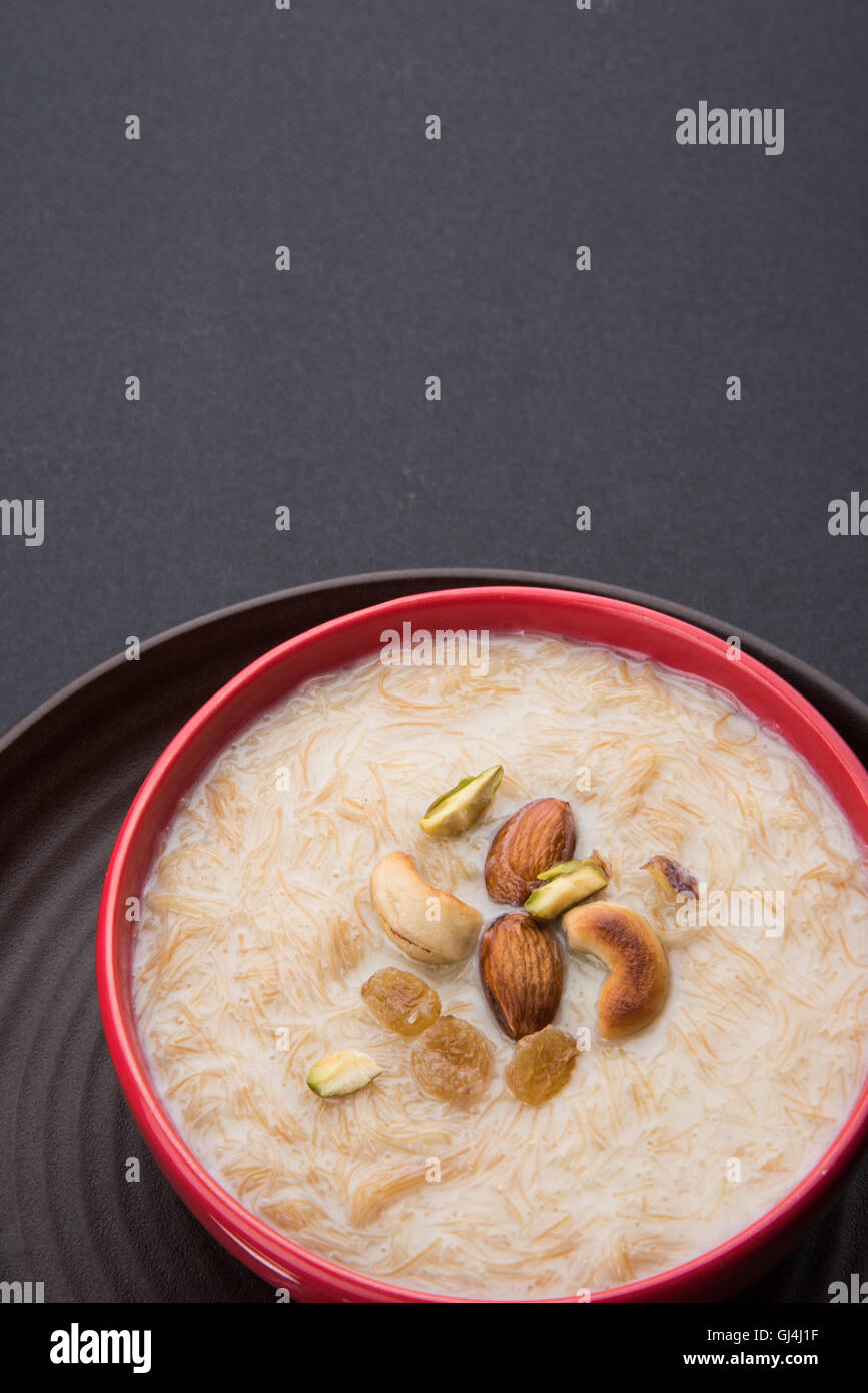sweet Kheer or khir payasa, gil-e-firdaus, fereni also known as Sheer ...