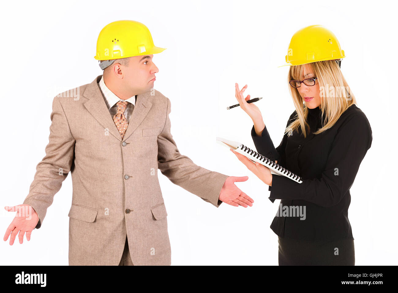 angry businesswoman and architect Stock Photo - Alamy