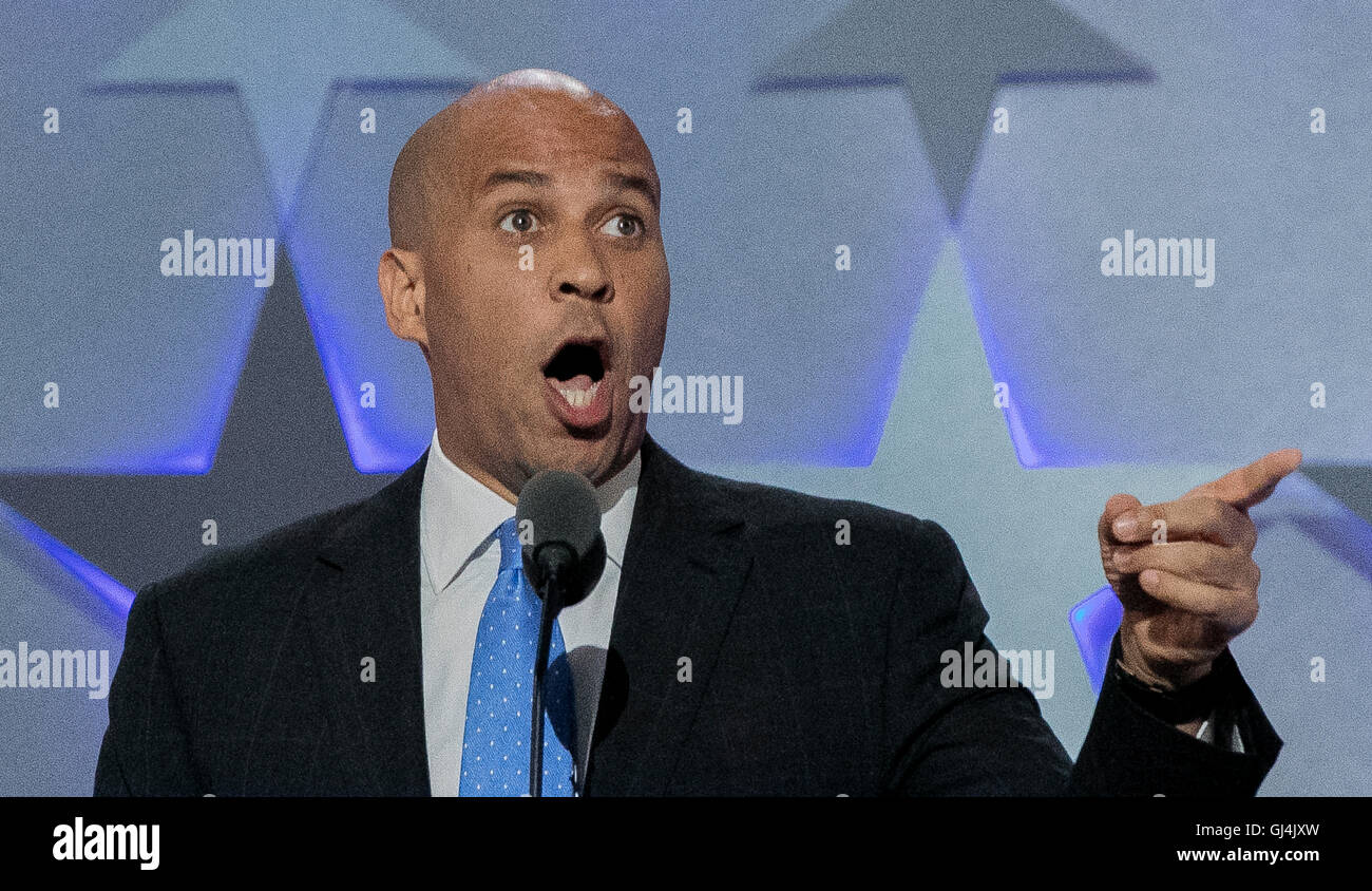 Philadelphia, Pennsylvania, USA, 25th July 2016 New Jersey Senator Cory ...