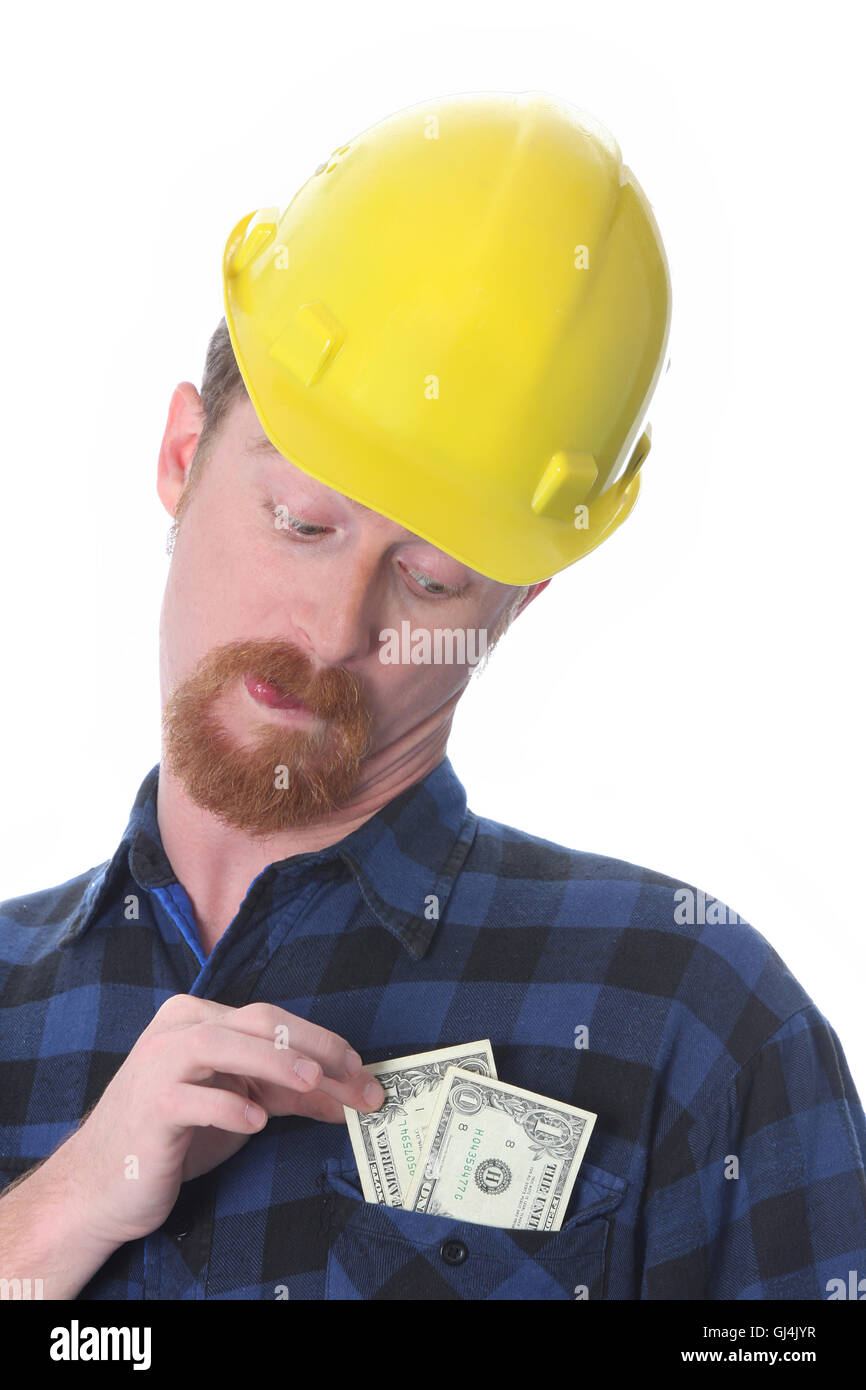 construction worker with earnings Stock Photo - Alamy