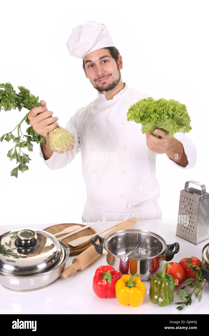 Chef smelling salad hi-res stock photography and images - Alamy
