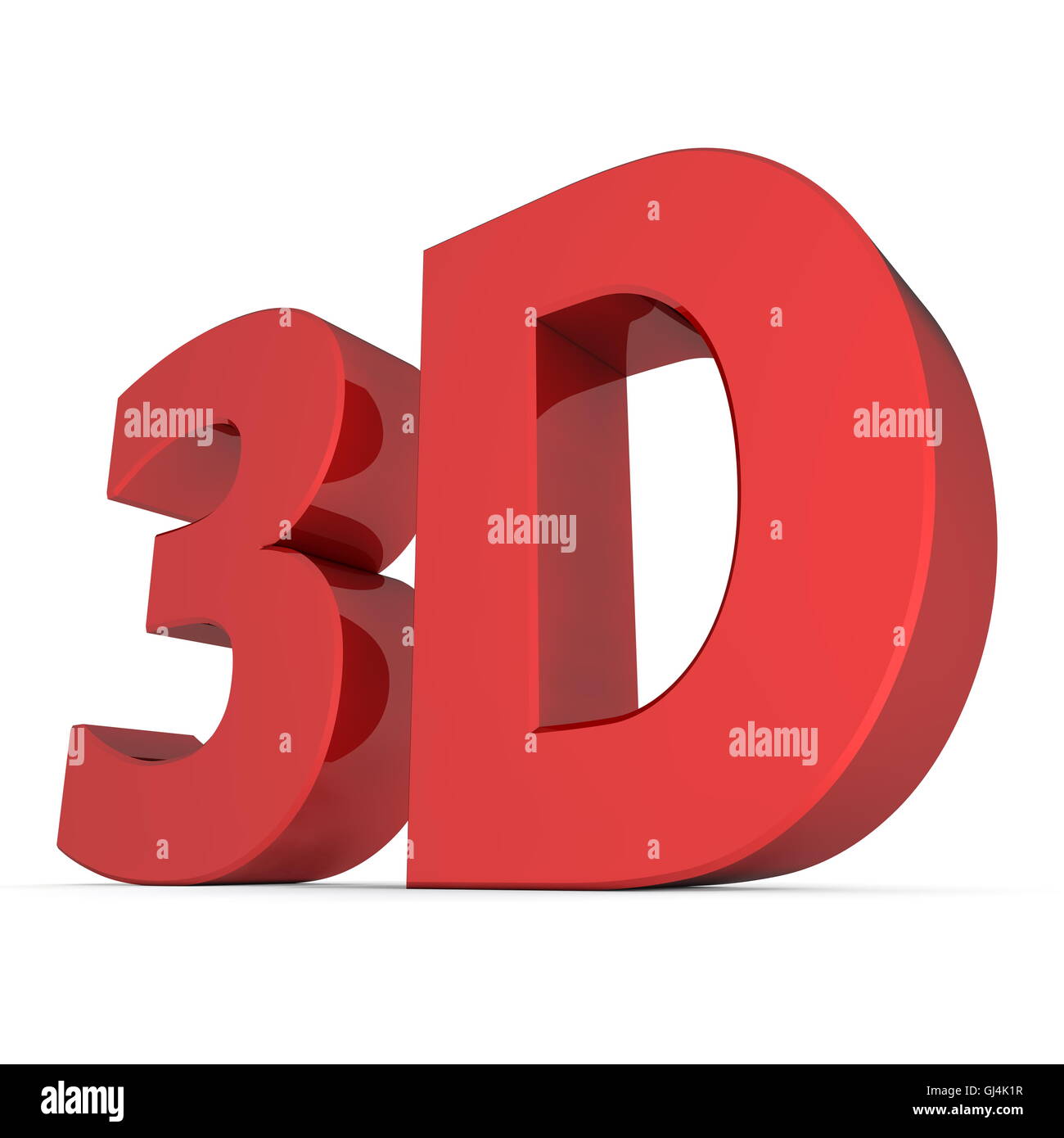 Shiny Word 3D - Glossy Red Stock Photo - Alamy