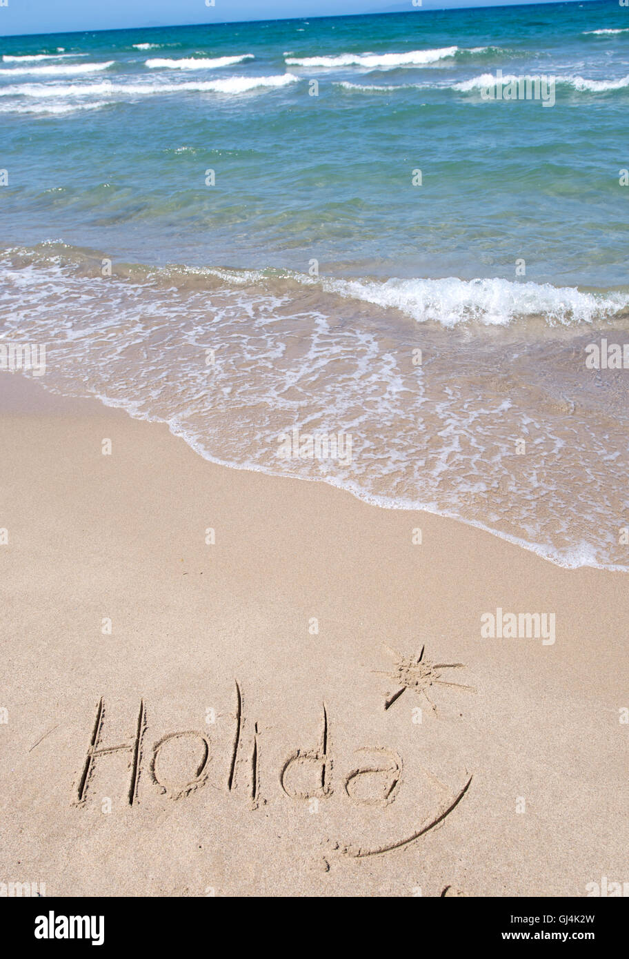 Message on the beach Stock Photo - Alamy