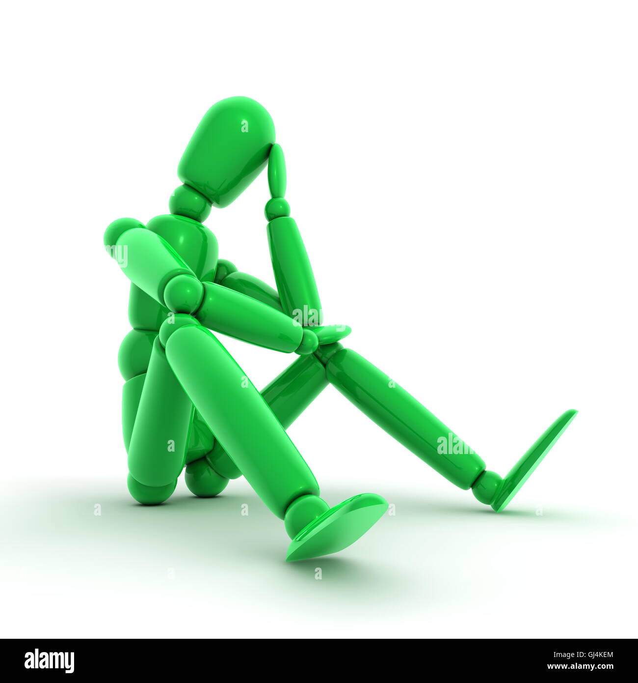 Thinking Shiny Green Stock Photo - Alamy