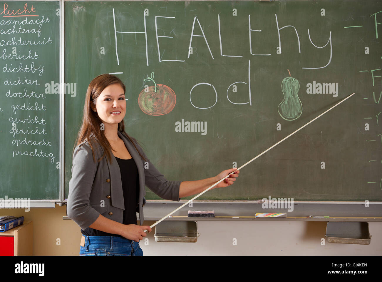 Explaining the importance of good food Stock Photo - Alamy