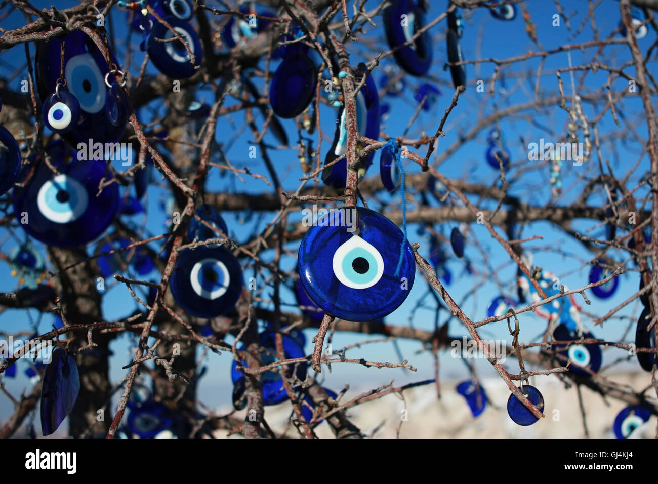 Evil-eye pendant tree in Turkey Stock Photo - Alamy