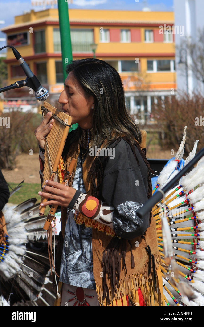 Inca group singing and dancing Stock Photo - Alamy