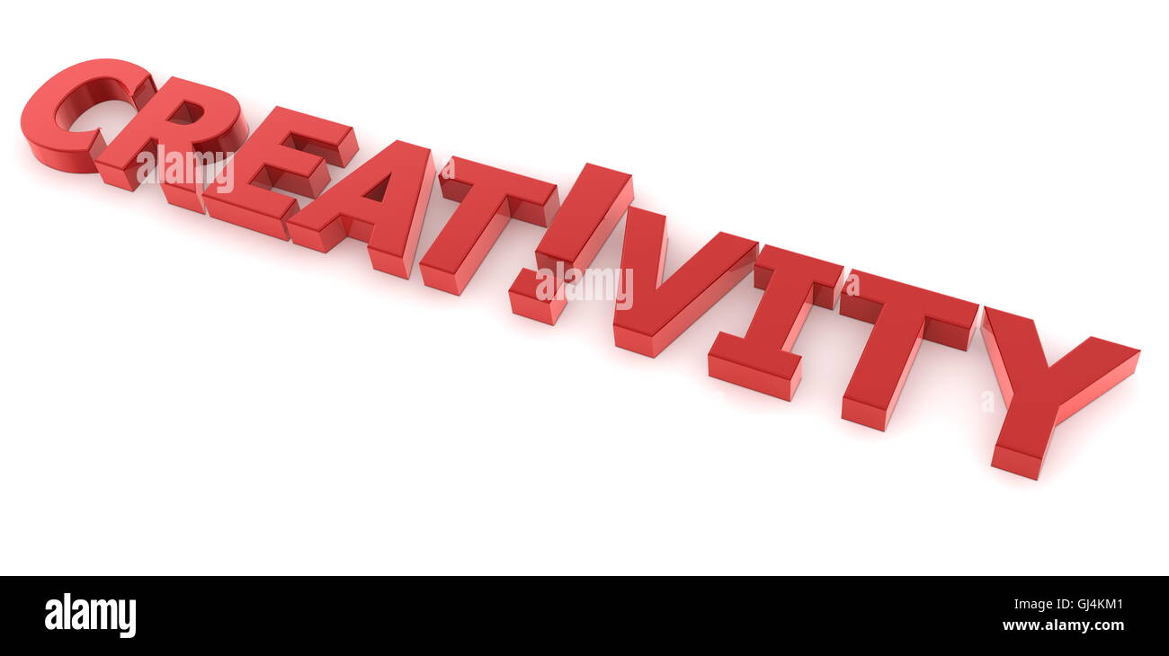 Shiny Red Word Creativity on the Ground Stock Photo - Alamy