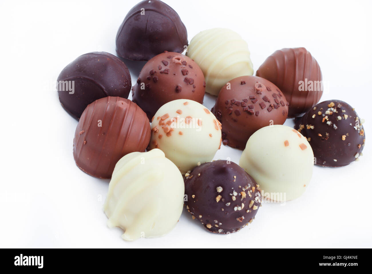A collection of mixed chocolates and truffles Stock Photo - Alamy