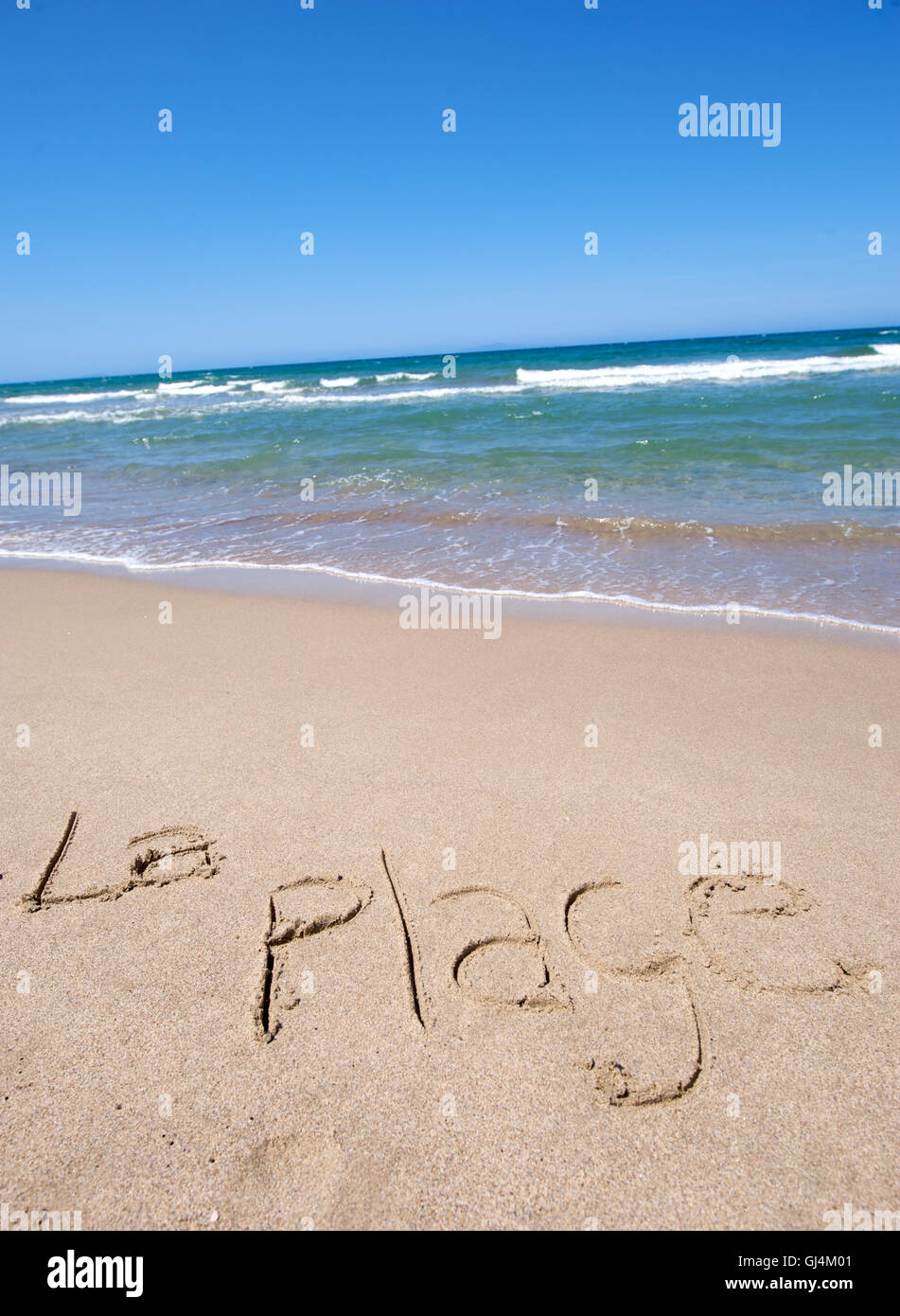 Message on the beach Stock Photo - Alamy