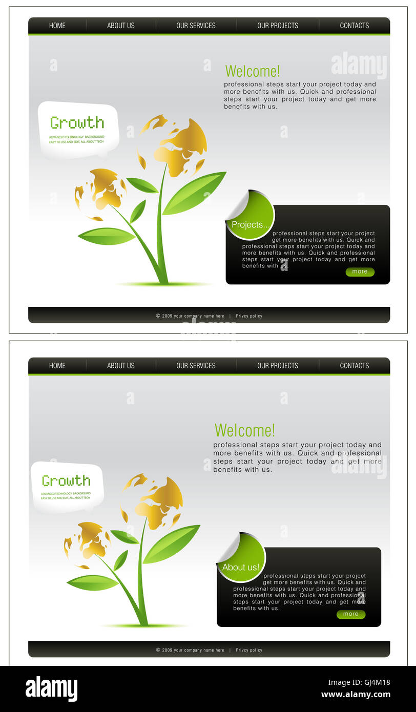 Golden page design template hi-res stock photography and images - Alamy