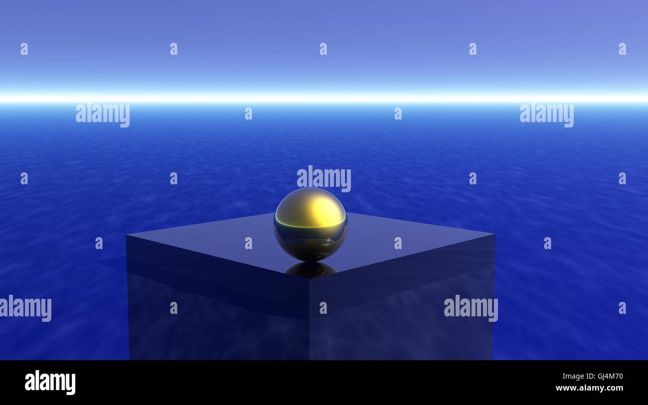 Gold ball meditation Stock Photo - Alamy