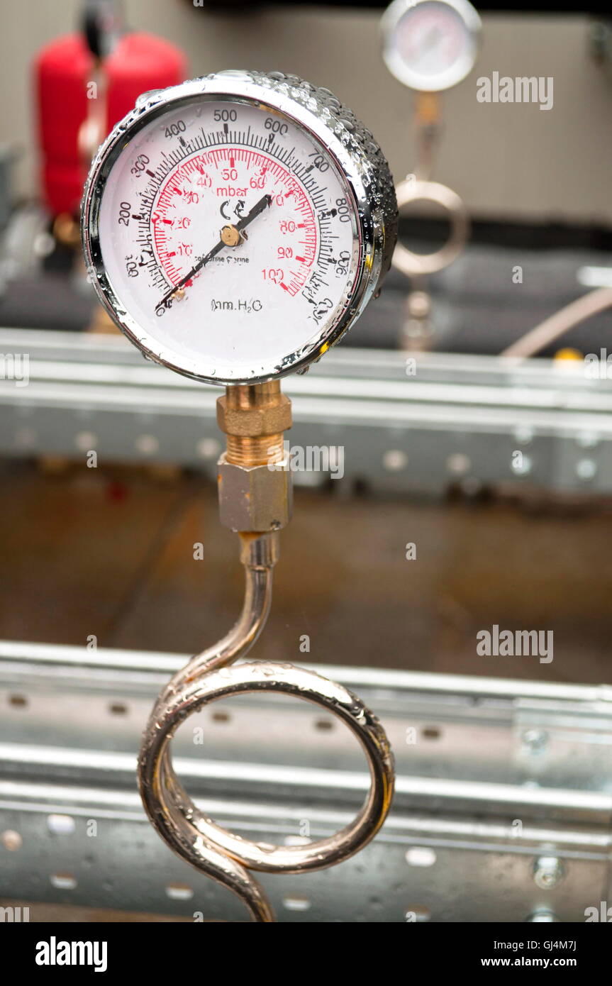 Industrial hydraulic barometer Stock Photo - Alamy