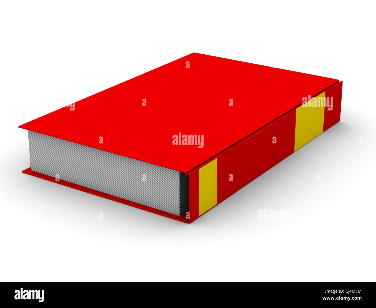 Closed book on white background. Isolated 3D image Stock Photo - Alamy