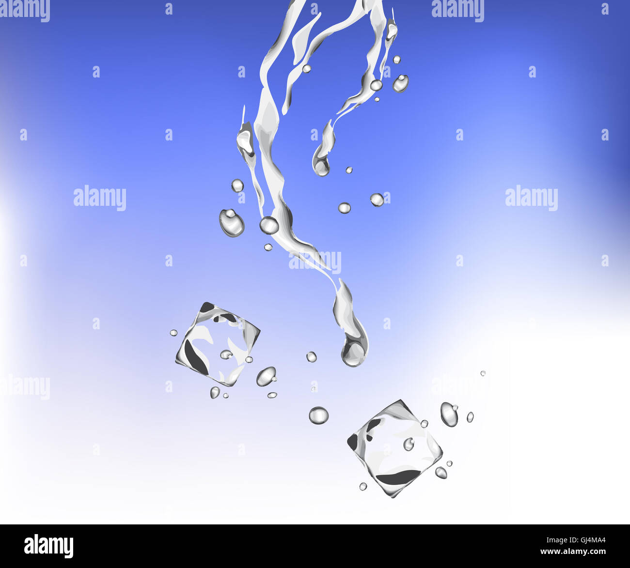 Ice cubes water splashes isolated hi-res stock photography and images ...
