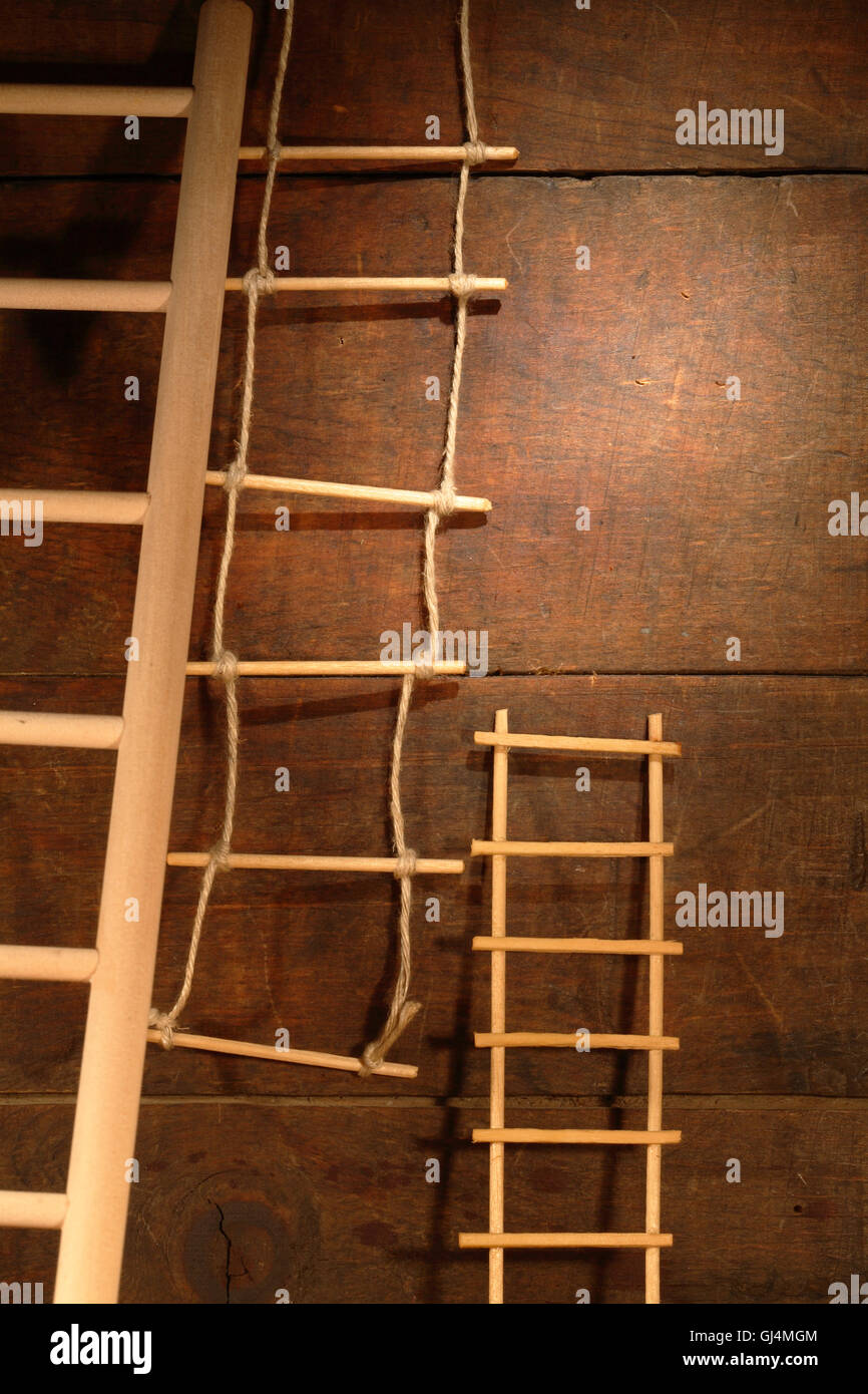 Ladders on top hi-res stock photography and images - Alamy