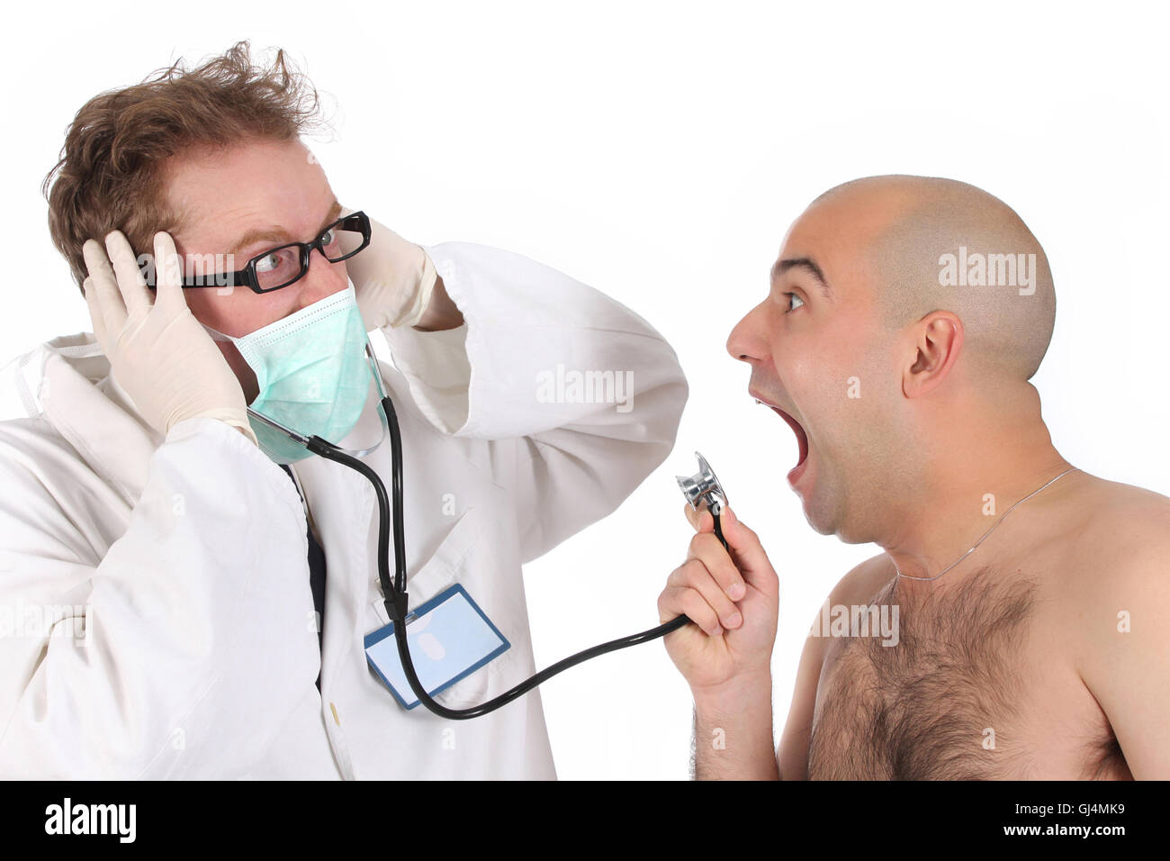 funny doctor and patient Stock Photo - Alamy