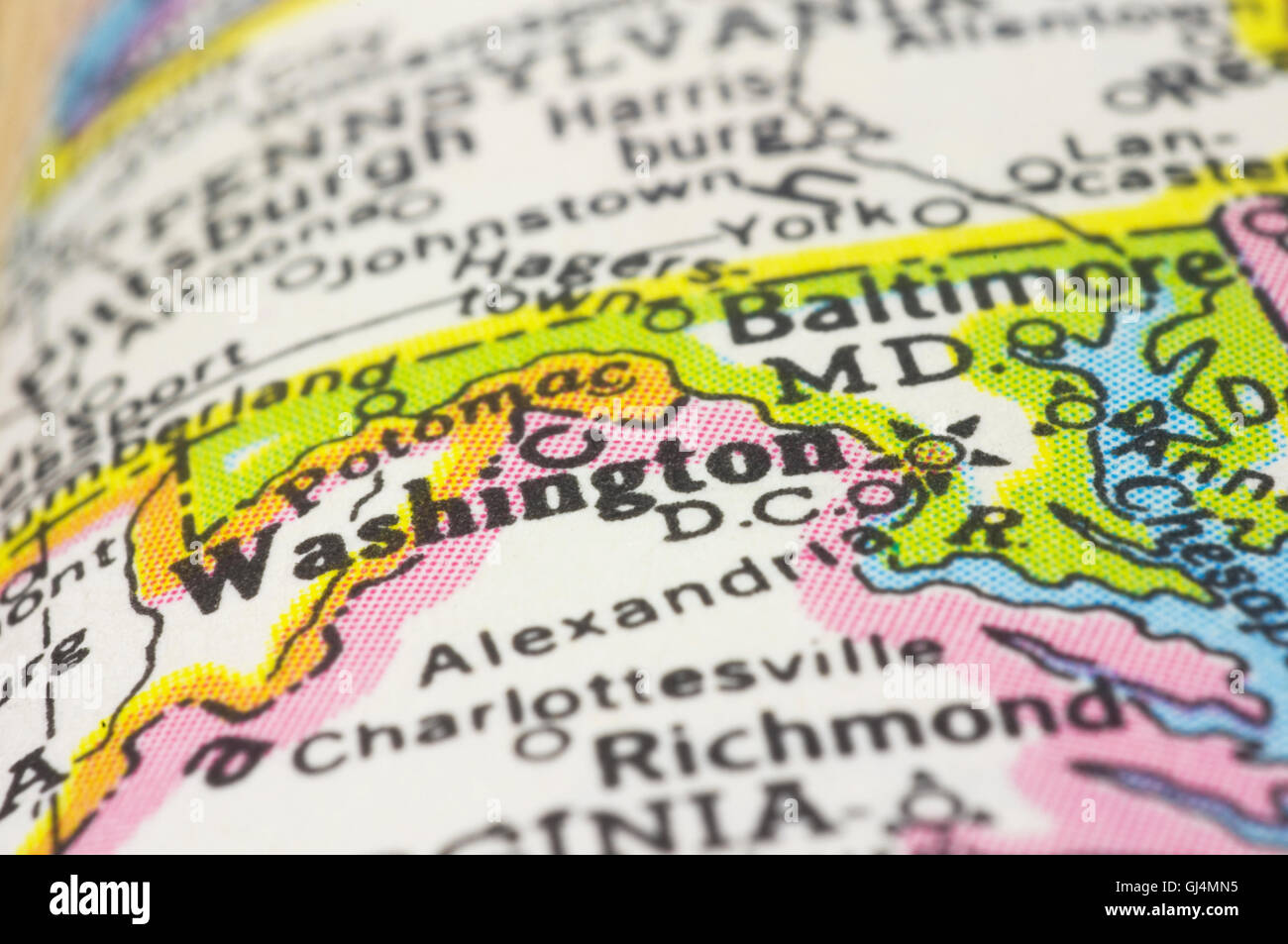 Washington dc usa location map hi-res stock photography and images - Alamy