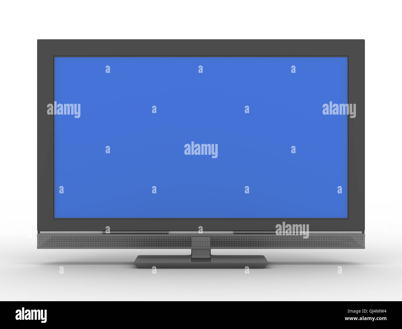 TV on white background. Isolated 3D image Stock Photo - Alamy