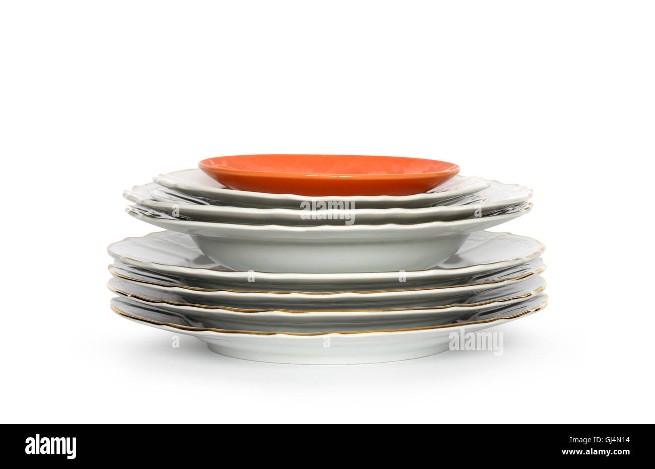 Stack Of Plates Stock Photo - Alamy