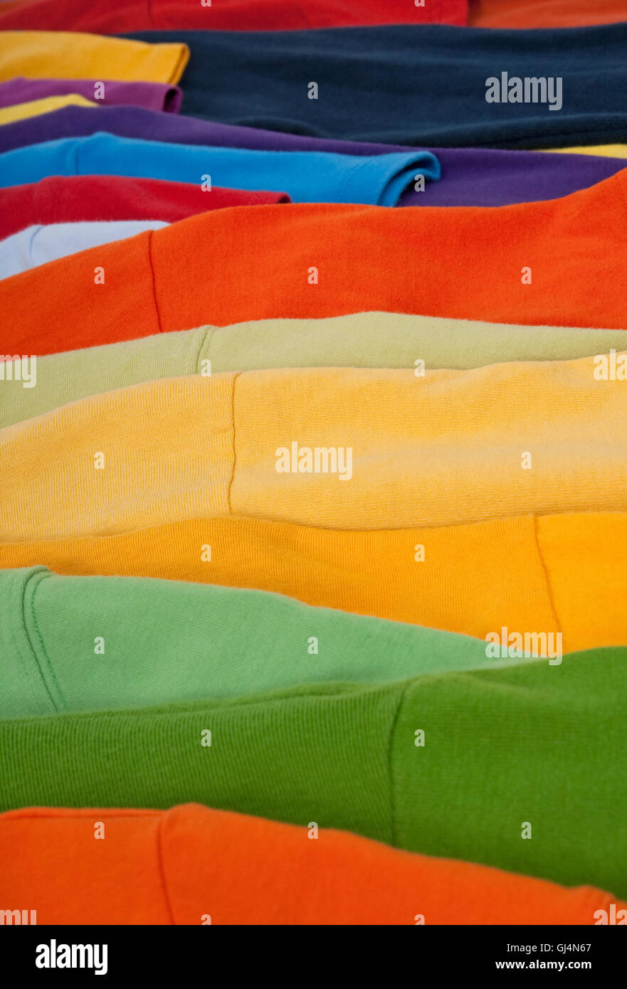 Colorful clothes abstract background Stock Photo - Alamy