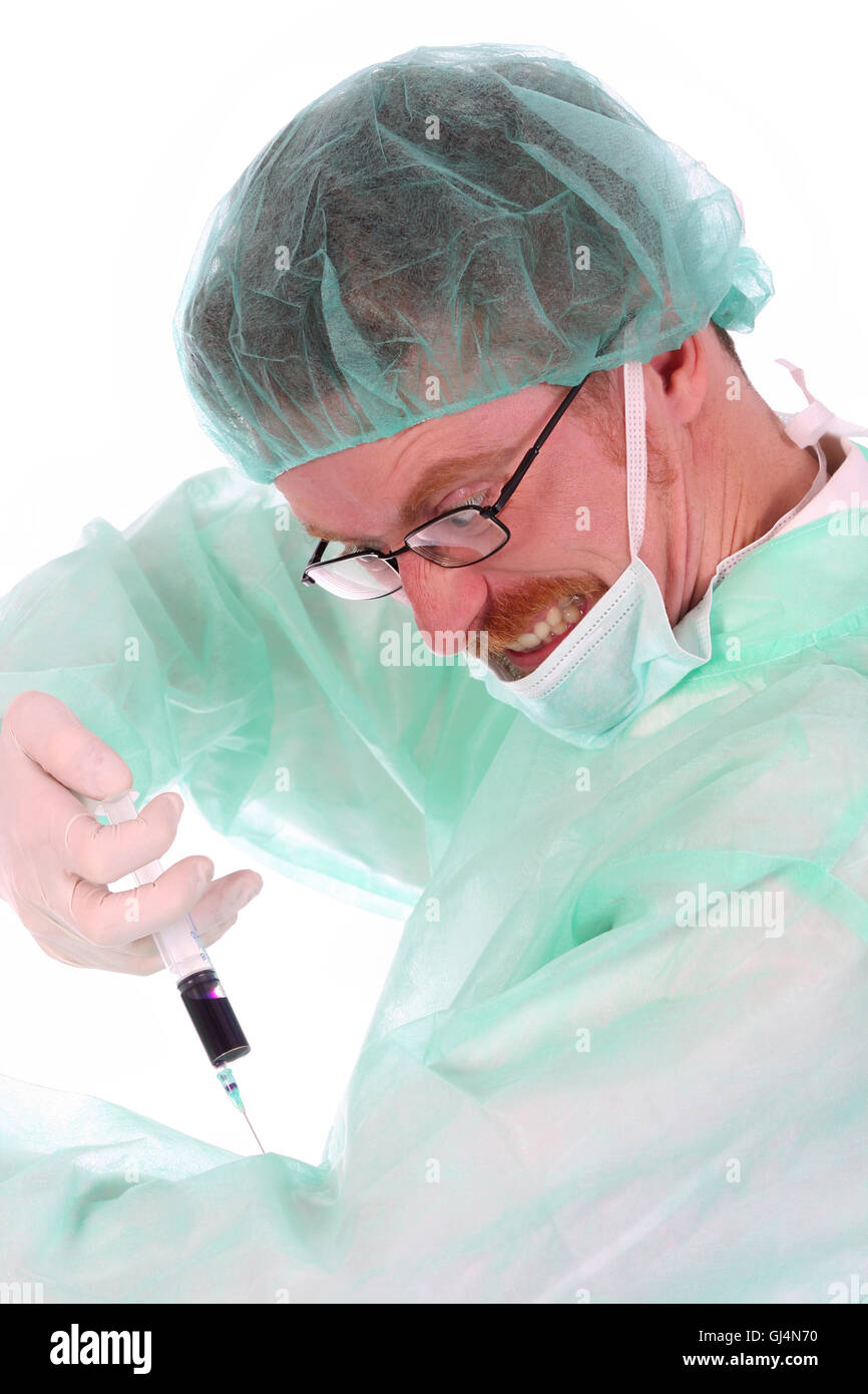 surgeon injection of a drug Stock Photo - Alamy