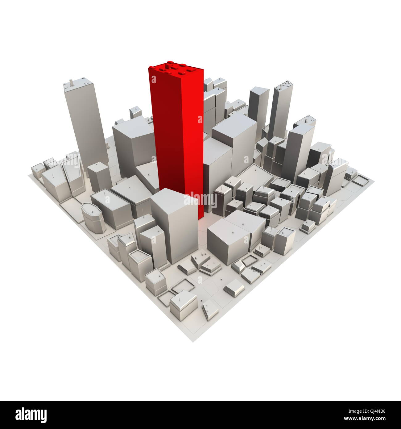 3d skyscraper model hi-res stock photography and images - Alamy