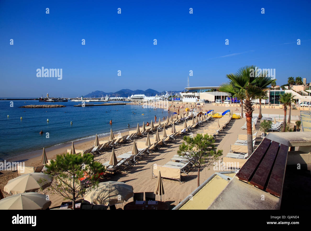 beach in Cannes France Stock Photo - Alamy
