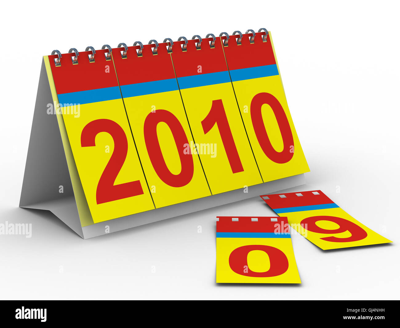 2010 year calendar on white backgroung. Isolated 3D image Stock Photo ...