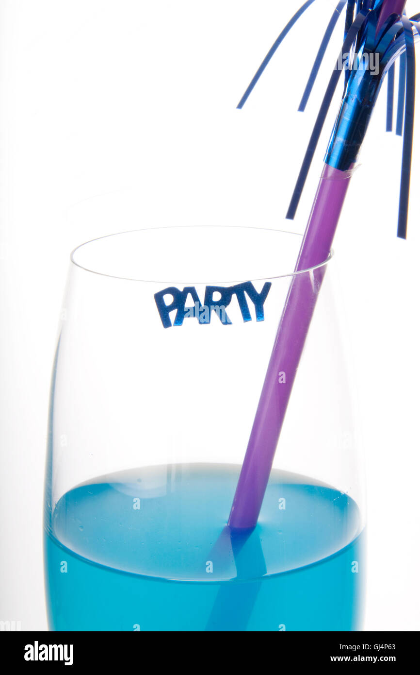 Blue party drink Stock Photo - Alamy