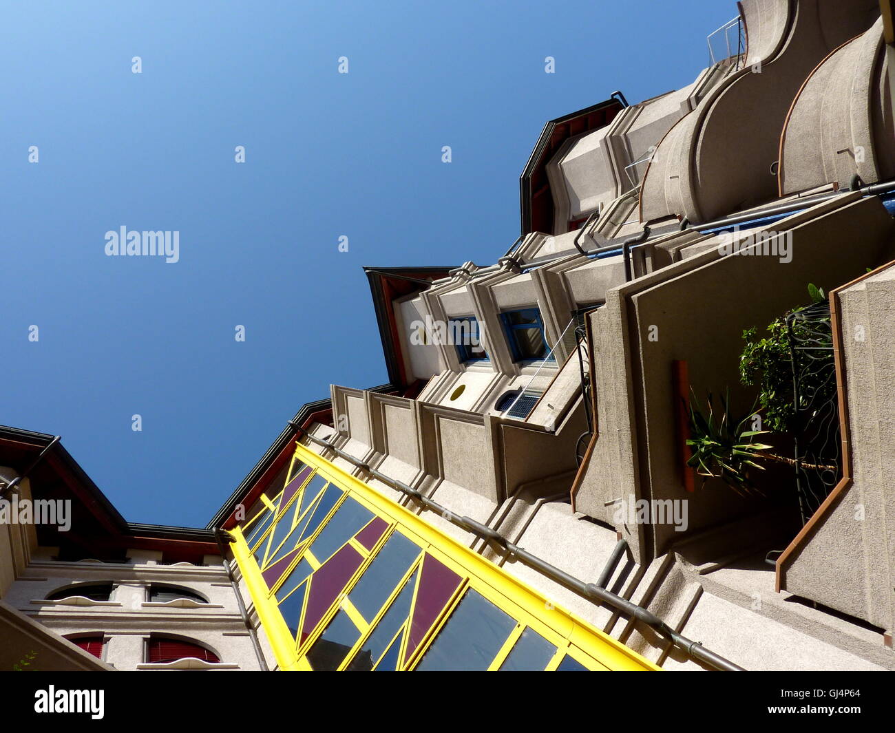 Eccentric facade of a modern building Stock Photo - Alamy