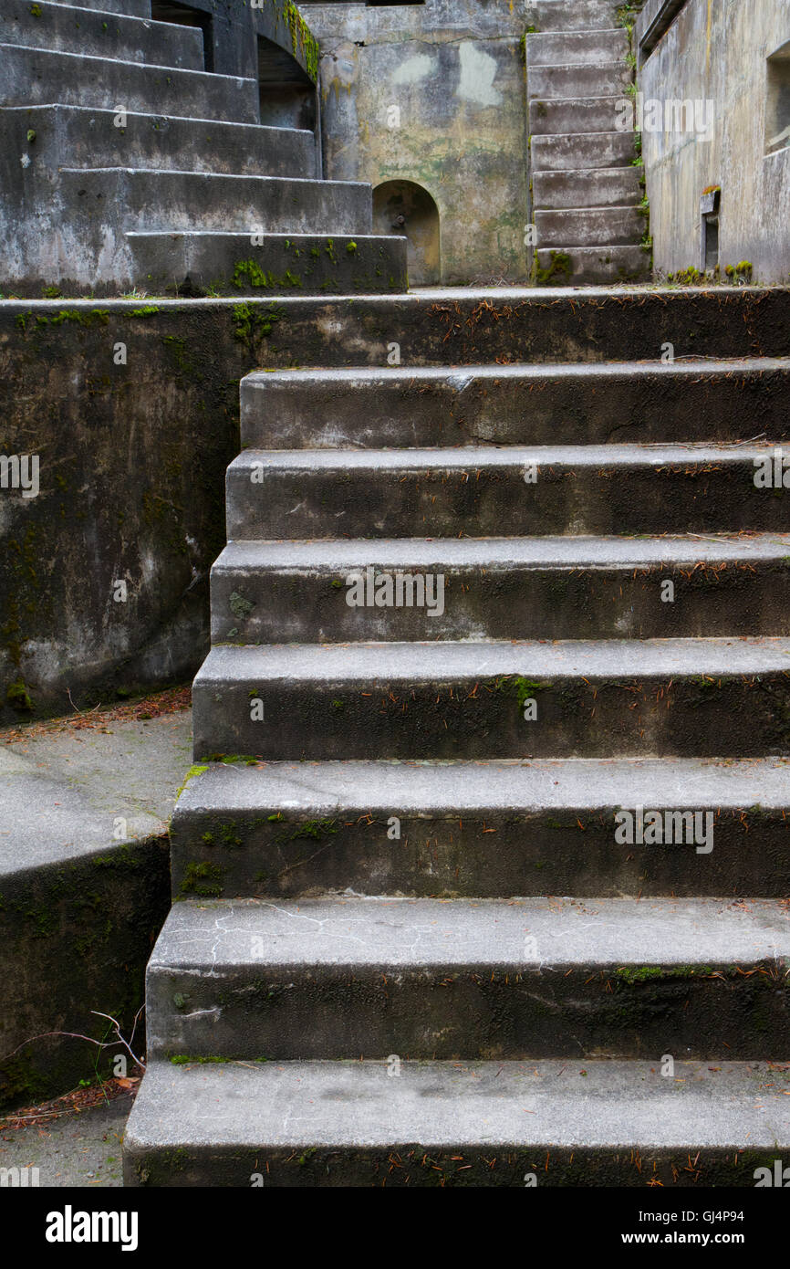 Concrete Bunker Steps vertical Stock Photo - Alamy