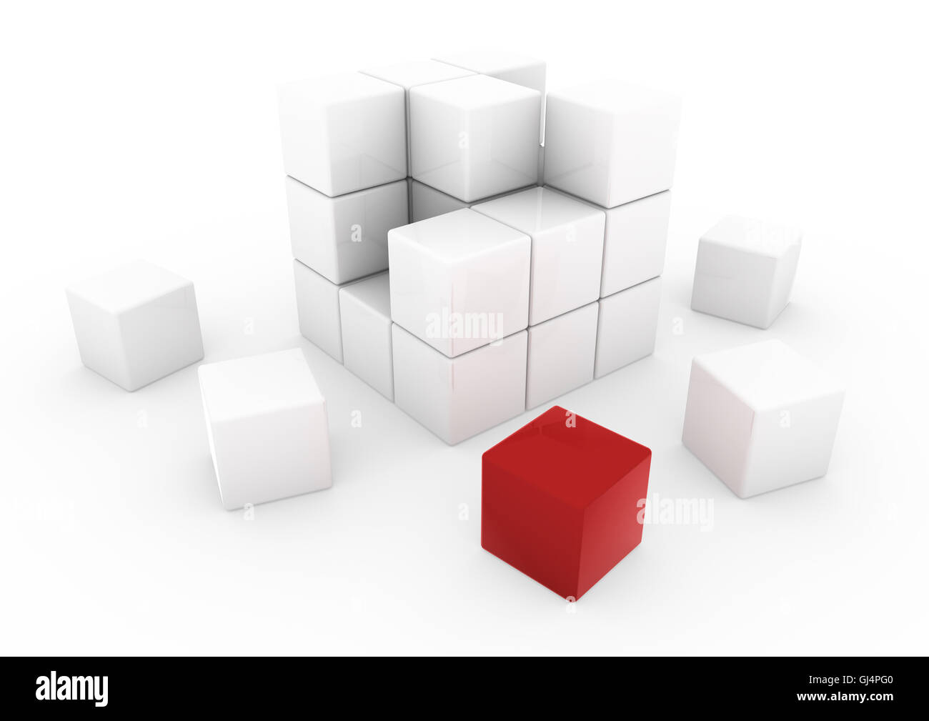 3d paper cube Cut Out Stock Images & Pictures - Alamy